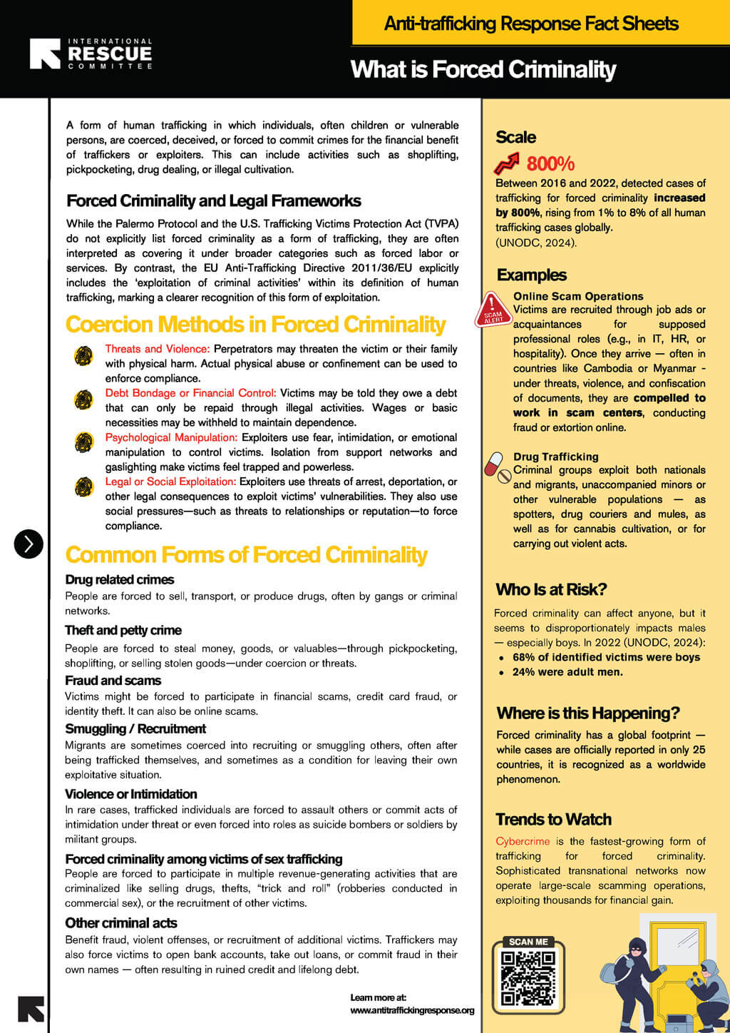 What is Forced Criminality – IRC Anti-Trafficking Response
